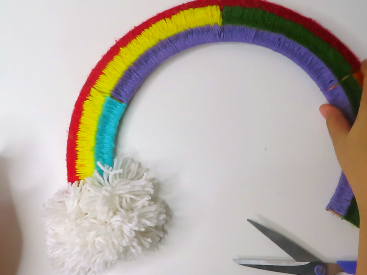 How to Make a Beautiful Rainbow Wreath for Spring - DeAnn Creates