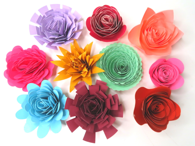 How To Make 3D Rolled Paper Flowers With Cricut - DeAnn Creates